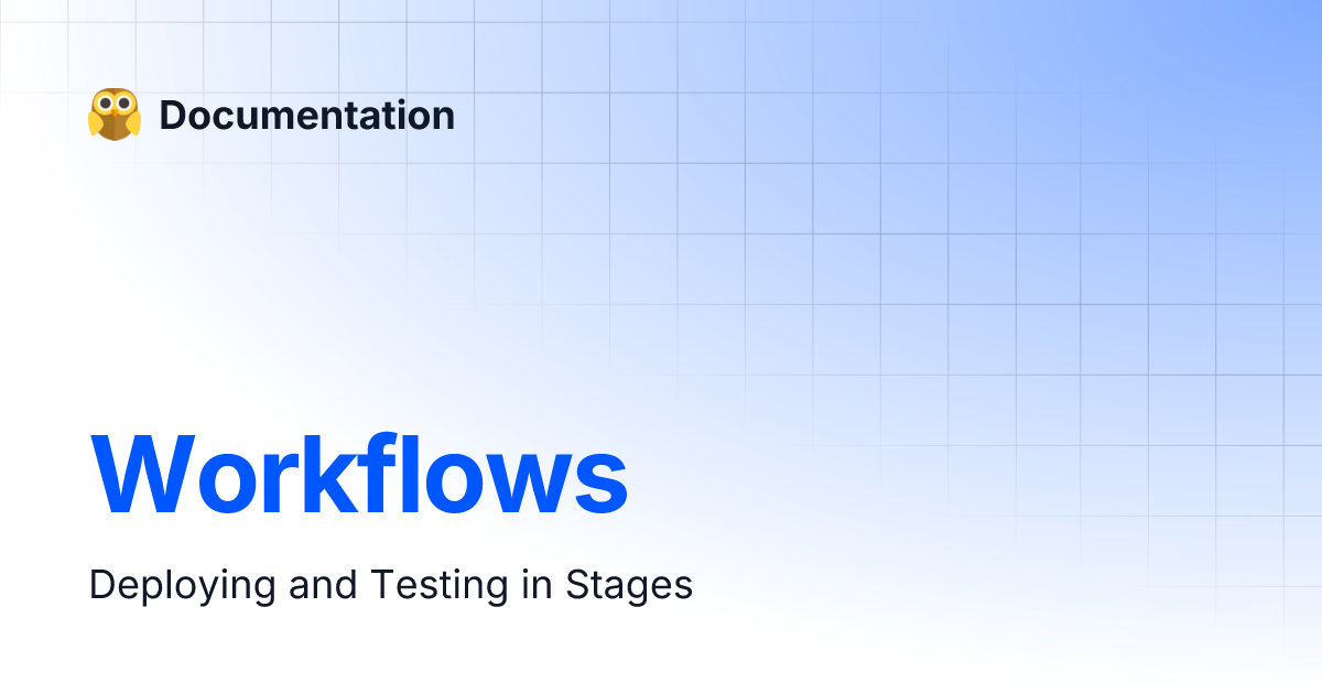 Workflows | Documentation